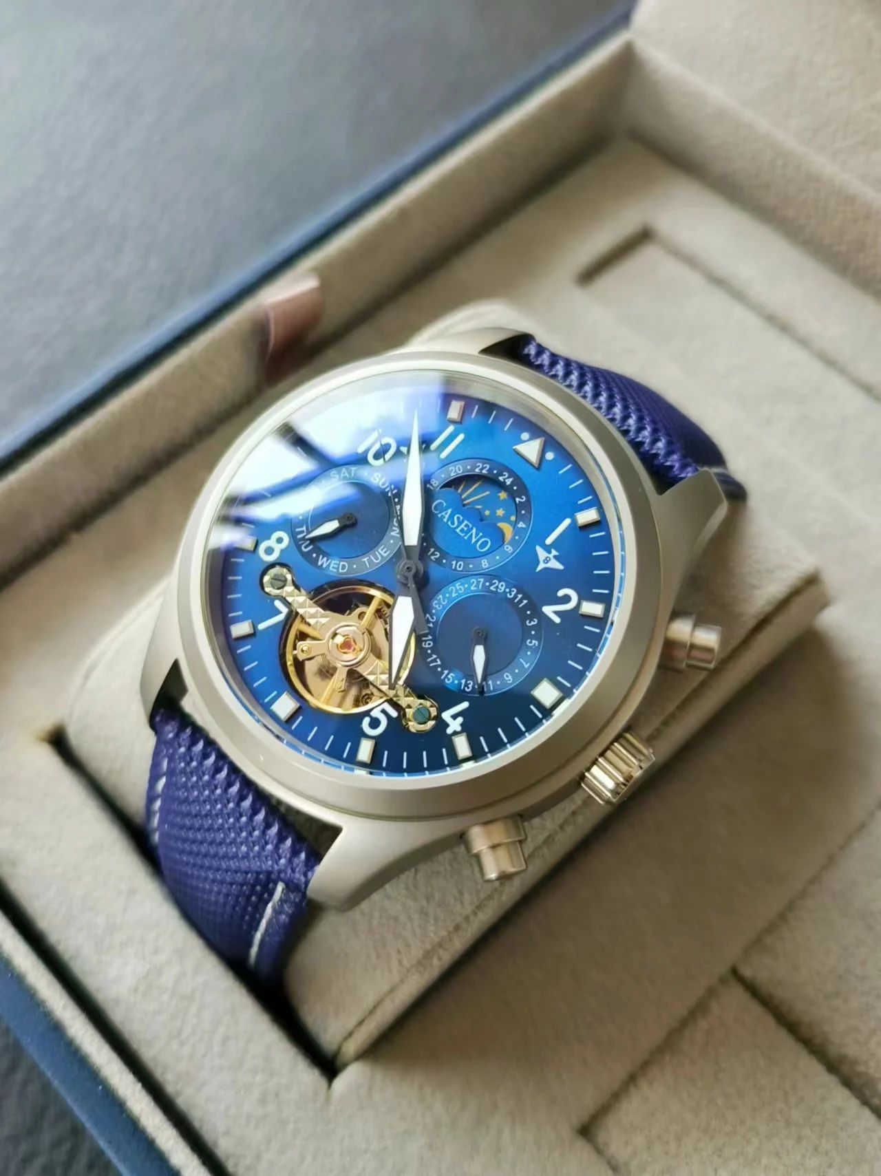 CASENO-reloj-mec-nico-multifuncional-de-lujo-para-hombre-cron-grafo-con ...