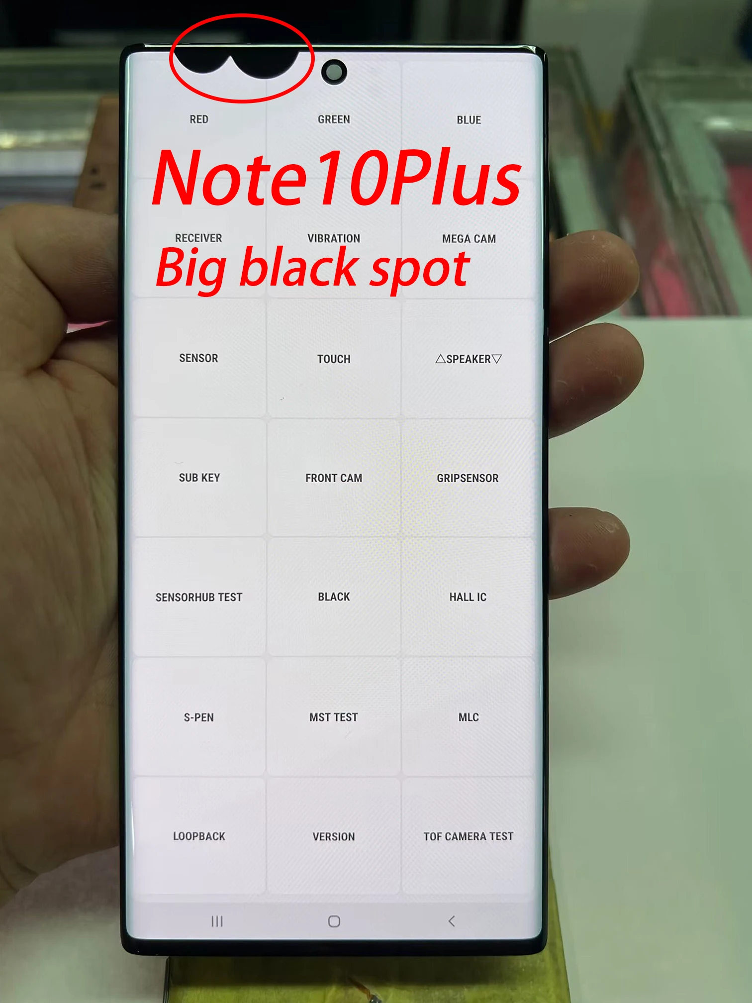 Black-Spot-Point-Defect-Screen-For-Samsung-Galaxy-Note-10-Plus-Display ...