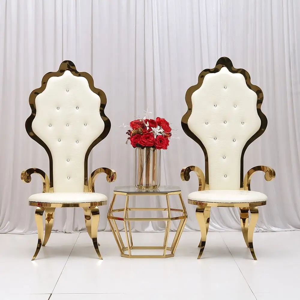 Hotel luxury specially designed furniture stainless steel gold wedding ...