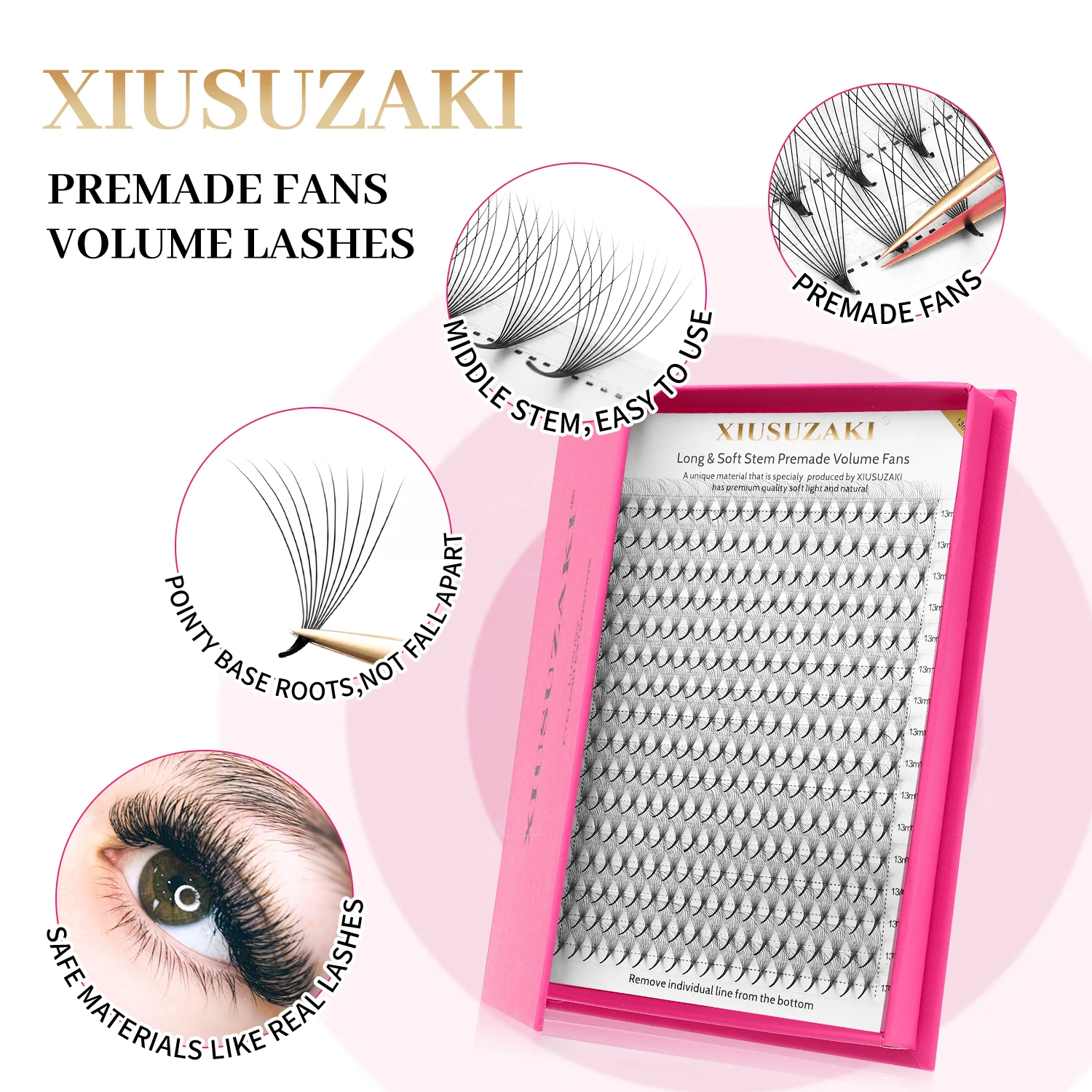 XIUSUZAKI-16Lines-Premade-Volume-Fans-Eyelashes-Extension-3D-4D-5D-6D ...