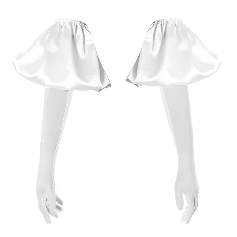 Women-White-Gloves-Fancy-Dress-Long-Opera-Party-Gloves-Solid-Color-Puff ...
