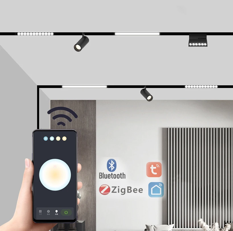 Modern Magnetic Track Light Smart Whole Set Led Track Lights Aluminum ...