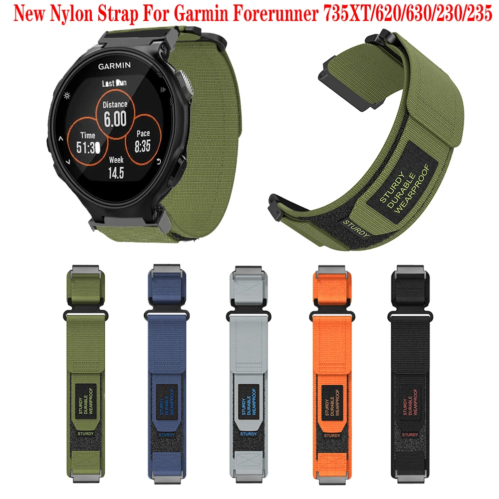 New-Sports-Nylon-Loop-Strap-For-Garmin-Forerunner-735XT-735-230-235-620 ...