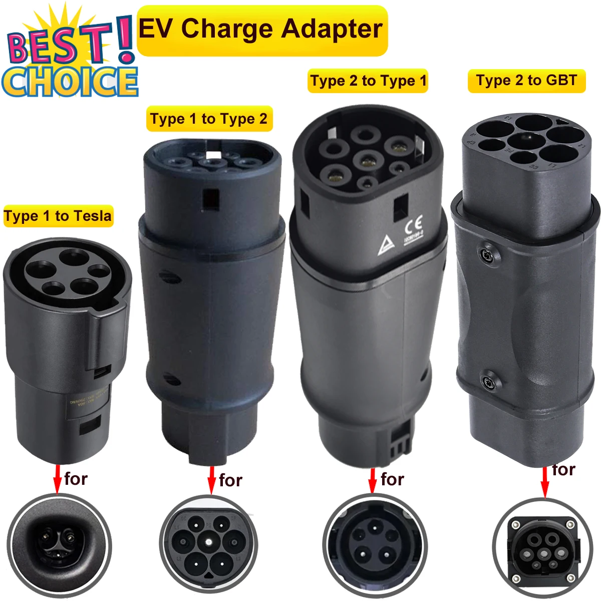 EV-Charging-Adapter-for-Tesla-Type1-Type2-GBT-Type-2-to-Type-1-Adapter ...