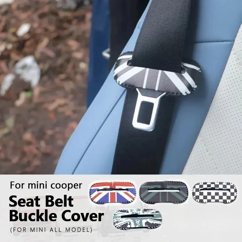 1PC Leather Car Seat Belt Clip Safety Seatbelt Lock Buckle Plug Cover ...