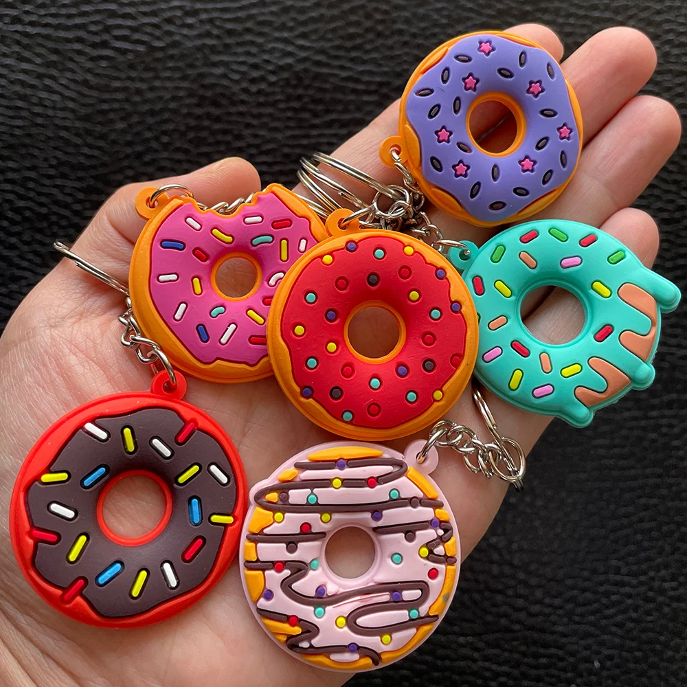 Creative-Sweet-Donut-Keychain-Party-Favors-Kids-Food-Pendant-Keyrings ...