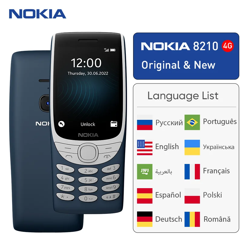 Nokia-pantalla-8210-4G-de-2-8-pulgadas-nuevo-y-Original-Bluetooth-5-0 ...