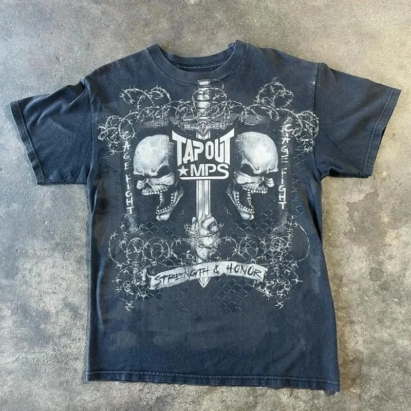 Y2k-Clothes-Women-Gothic-Punk-Style-New-Tapout-T-shirt-Women-Cotton ...
