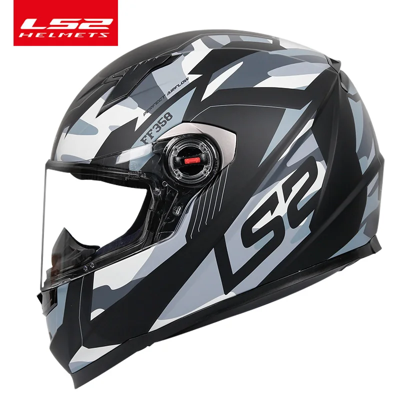 LS2 광대 풀 페이스 오토바이 헬멧, Ls2 FF358, 모토크로스 레이싱, 남성 여성 Casco Moto Casque ECE 승인| | - AliExpress