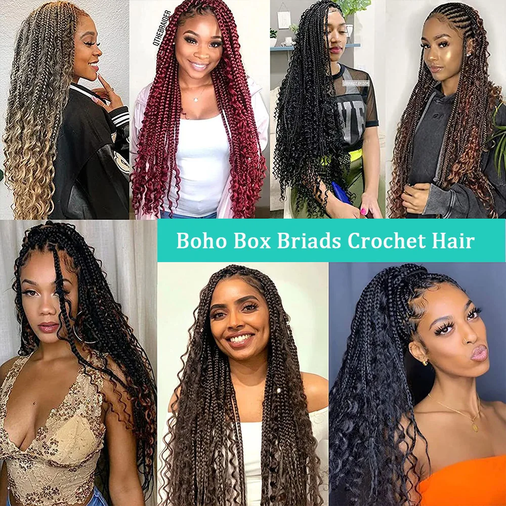 Boho Box Braids Styles