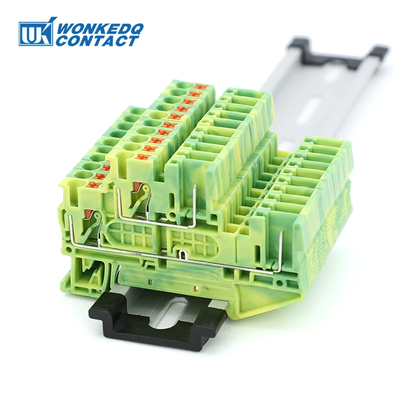 Pulg In Din Rail Terminal Block PTTB 2.5/2P-PE Ground Double-Level ...