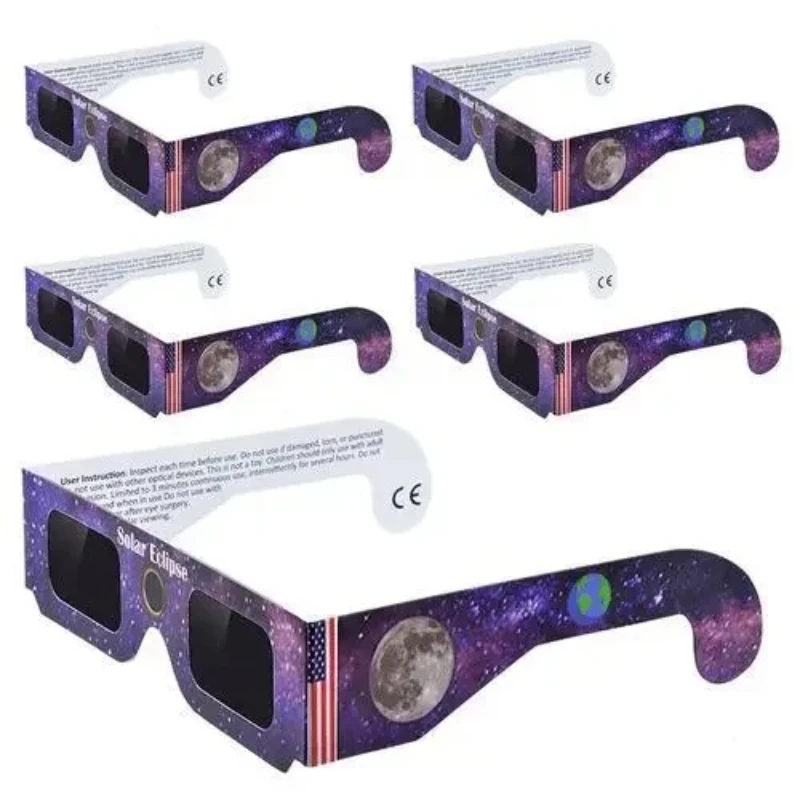 5Pcs Premium Eclipse Glasses AAS Approved Solar Eyeglasses CE and ISO ...