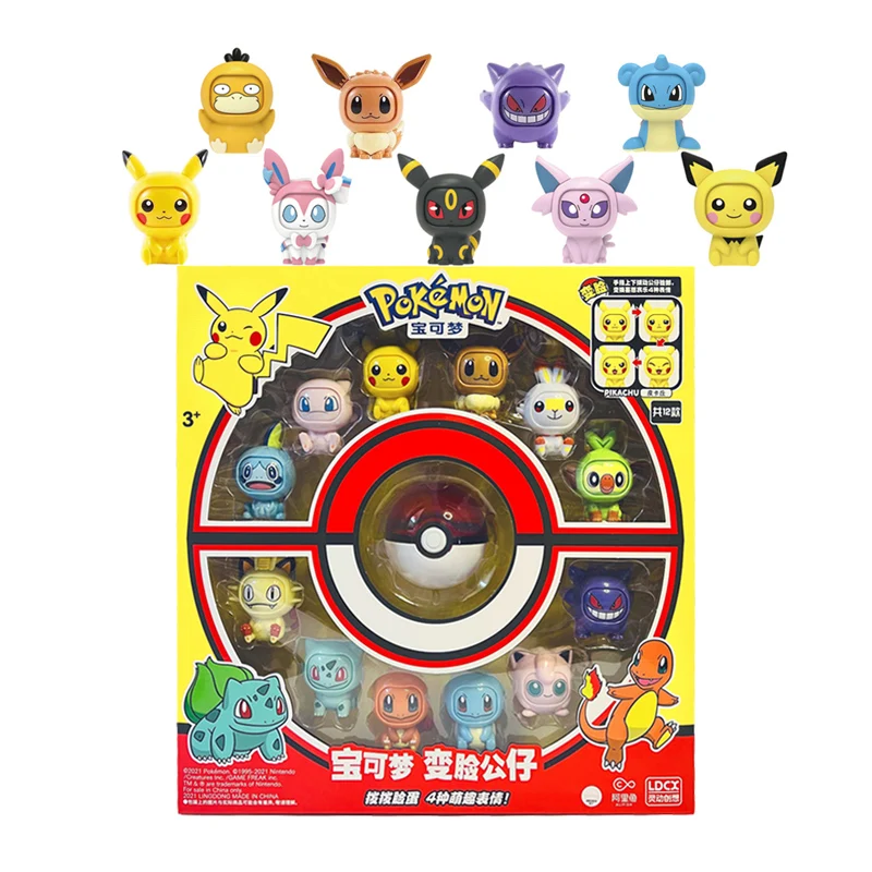 Pokemon-Face-Changing-Pocket-Monsters-Action-Figure-Set-para-Crian-as ...