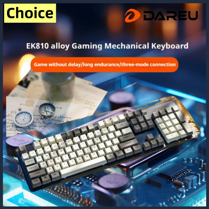 DAREU-Mechanical-keyboard-EK810-alloy-version-Wired-Wireless-Bluetooth ...
