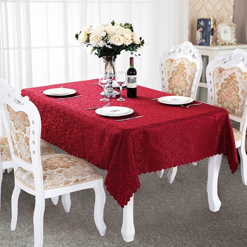 Luxury-Table-Cloth-Rectangular-Crochet-Craft-Jacquard-Tablecloths ...