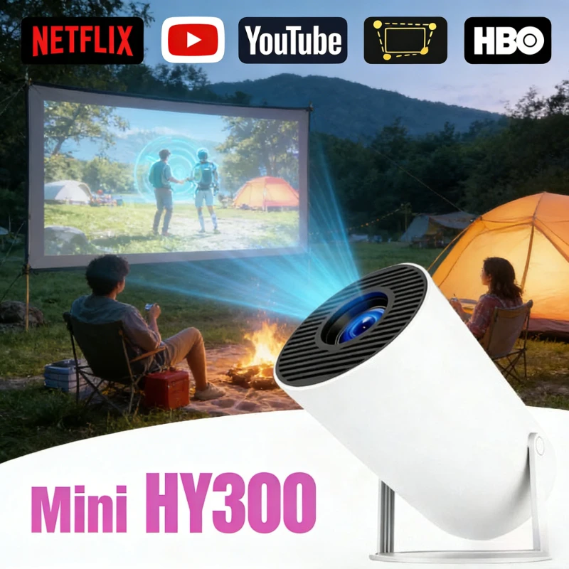 Home Theater Portable Projector 2025 MINI HY300 4K Ultra HD 300ANSI ...