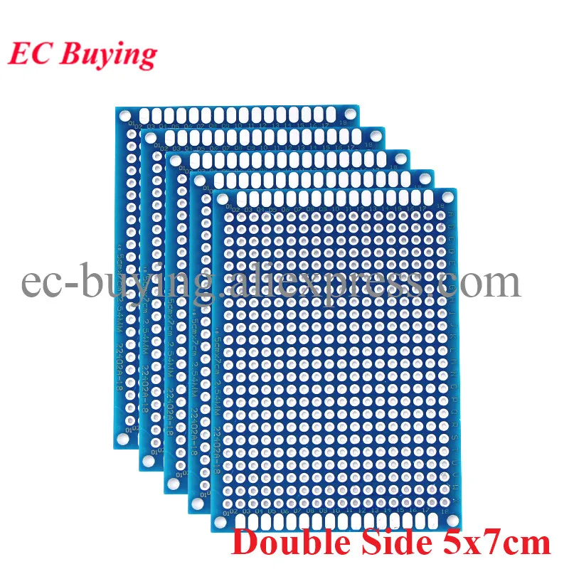 1Pc-10Pcs 5x7cm Double Side Prototype PCB Board Blue 5*7cm Universal ...