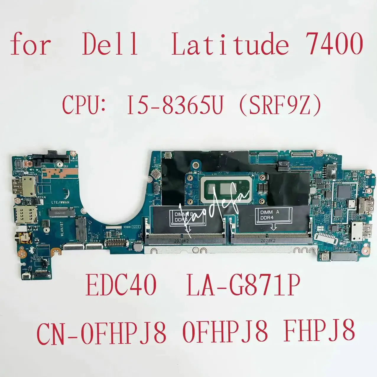 EDC40-LA-G871P-Mainboard-For-Dell-Latitude-7400-Laptop-Motherboard-CPU ...