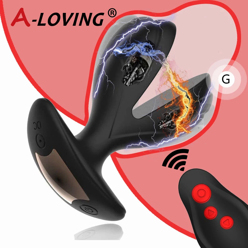 Electric Shock Anal Plug Vibrator Sex Toys For Men Prostate Massage