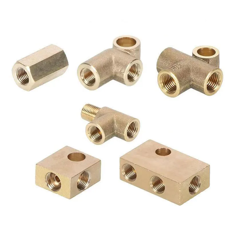 Car Brake Pipe Line Extension Brass Connector Joint 2 3 4 Ways T Block ...