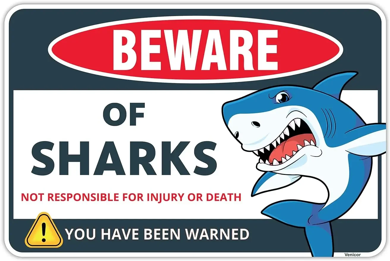 Shark-Sign-Bedroom-Decor-for-Boys-Kids-Gifts-Decorations-Poster ...