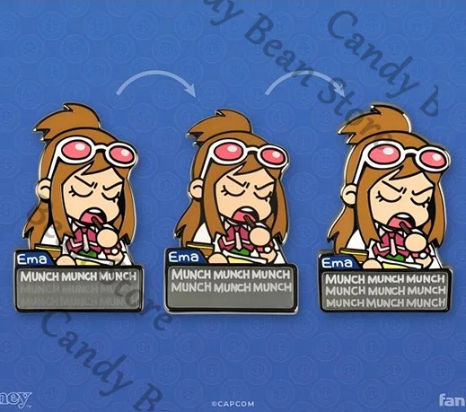 Official Anime Ace Attorney Ema Skye Cosplay Photoscope Metal Badge ...