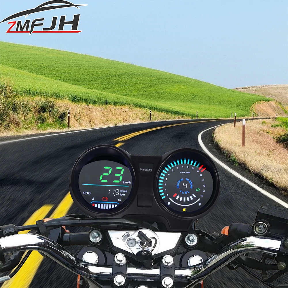 Motorcycle-Speedometer-LED-Electronics-Digital-Dashboard-Fuel-Level-RPM ...