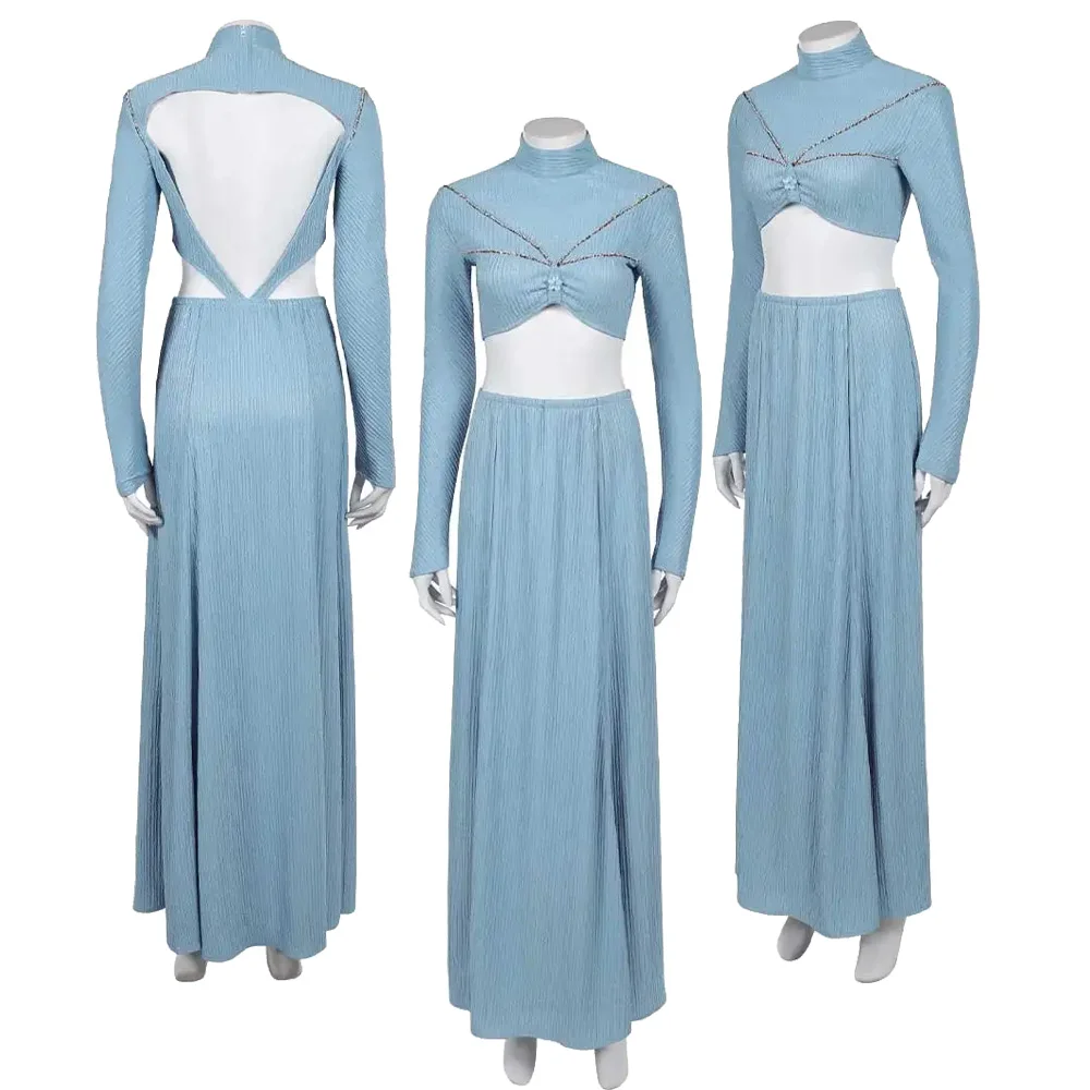 Fantasia Padme Cosplay Amidala Costume Attack Movie Clones Blue Robe ...