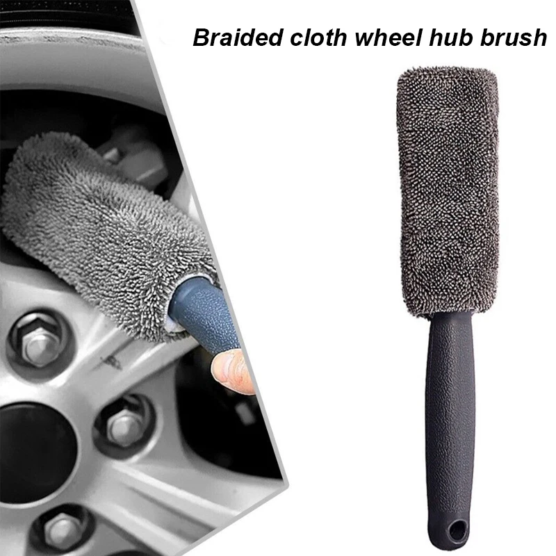 Wash-The-Car-Wheel-Hub-With-a-Small-Braid-And-a-Soft-Bristled-Brush-For ...