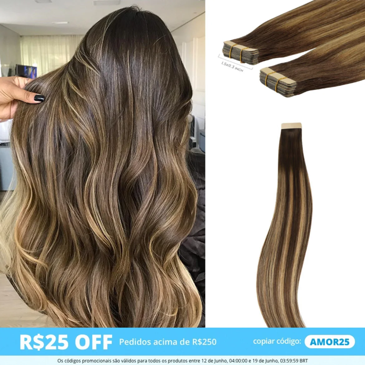 Tape In extensões de cabelo humano, extensão do cabelo reto, trama de ...