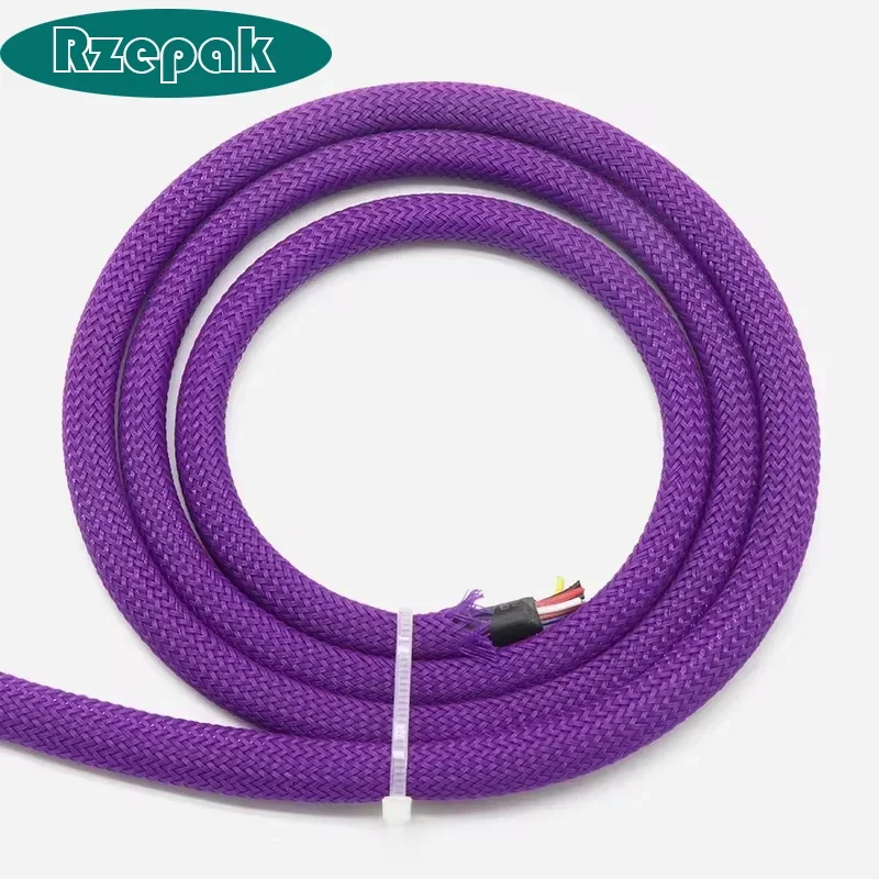 1-50mm-Purple-PET-Braided-Sleeves-240mm-High-Density-Insulated-Snake ...
