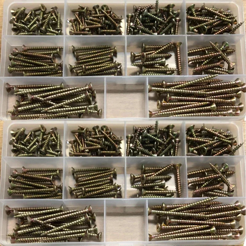 200pcs-Set-Box-Countersunk-Cross-Self-tapping-Woodworking-Screw-M3-M4 ...