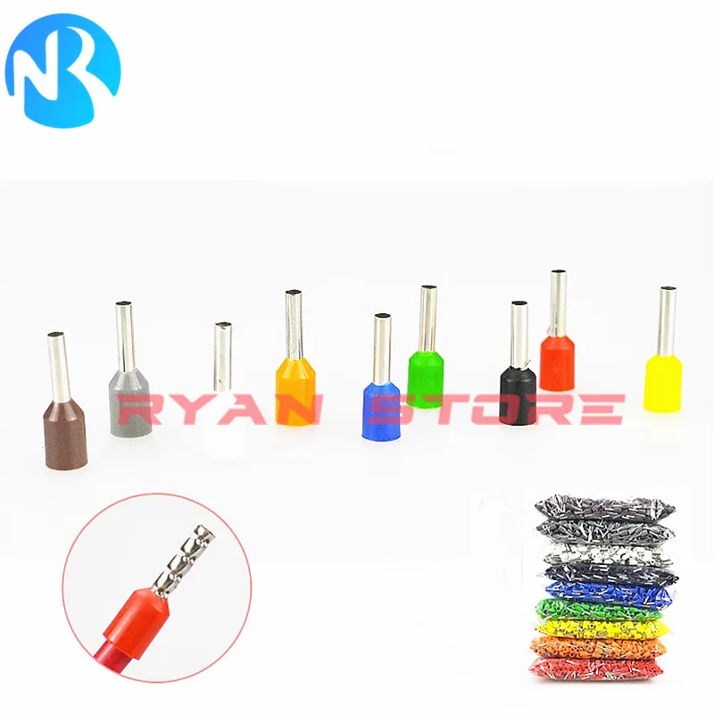 1000PCS-E1008-Insulated-Ferrules-Terminal-Block-Cord-End-Wire-Connector ...