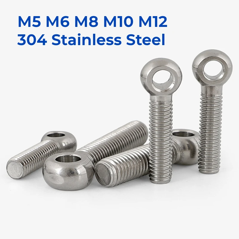 M5-M6-M8-M10-M12-304-Stainless-Steel-Ring-Link-Bolt-Fisheye-Eye-Slip ...
