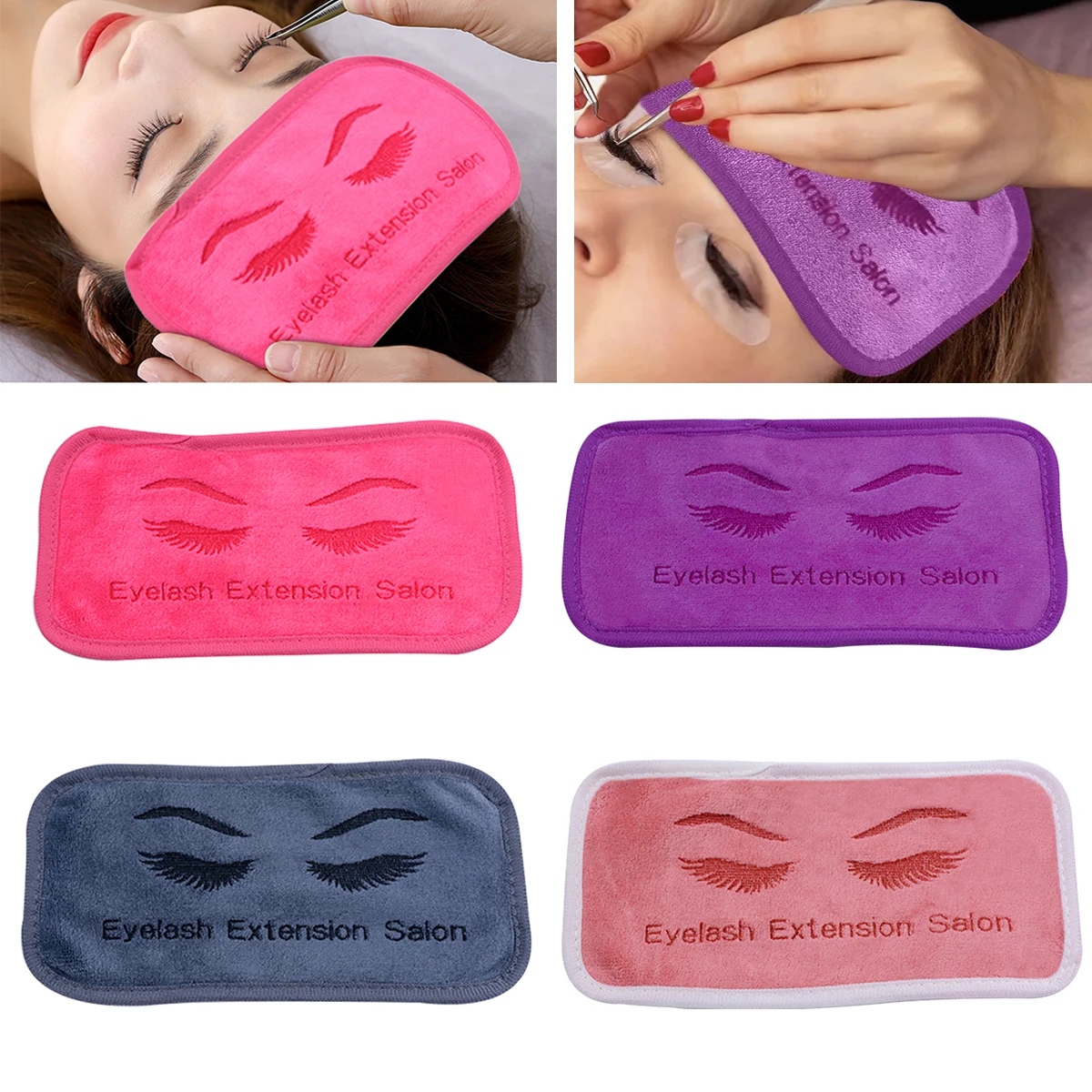Professional-Eyelash-Extension-Forhead-Soft-Towel-Sticker-Stand-Grafted ...