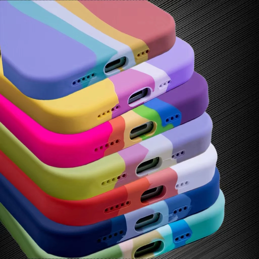 Rainbow Phone Case for iPhone 6 7 8 Plus X XR 11 12 Pro Max Silicone ...