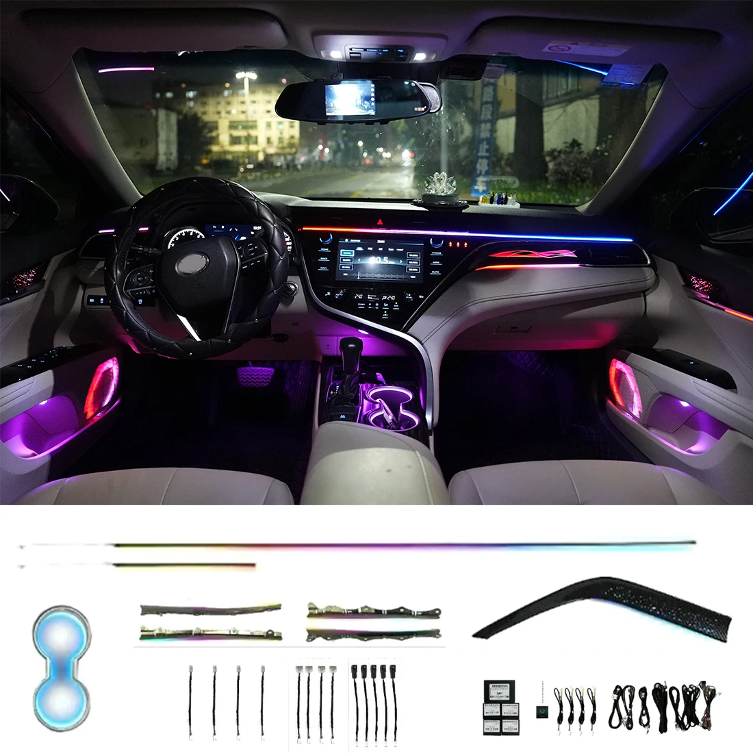For-Toyota-Camry-2018-2019-2020-2021-2022-2023-Ambient-Light-LED ...