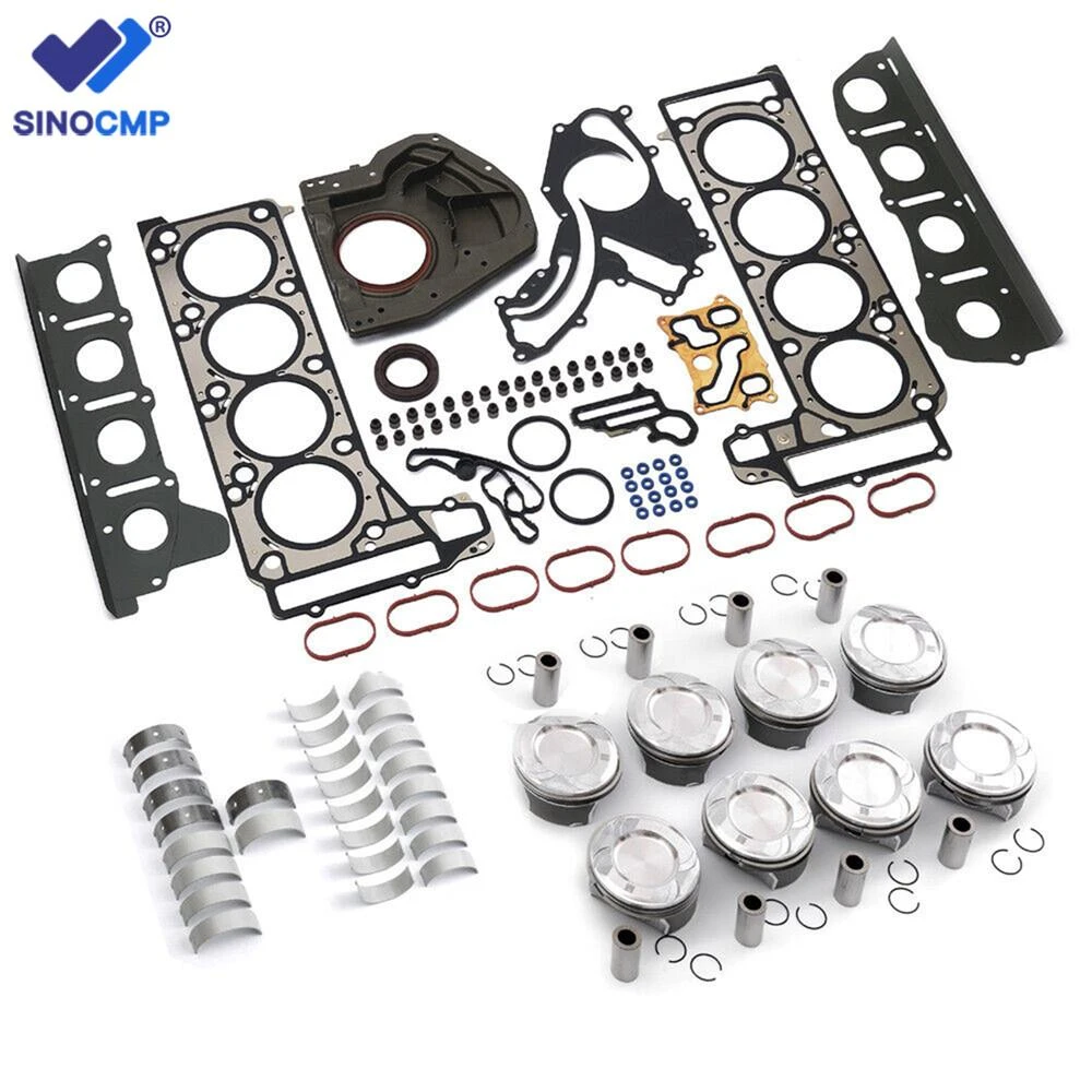 Engine Pistons Gaskets Bearing Shells Overhaul Kit For Mercedes-benz ...