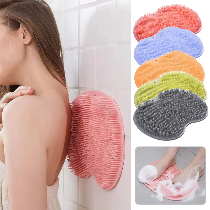 Sponge Silicone Shower Backs Wall - Exfoliating Back Scrubber Shower ...