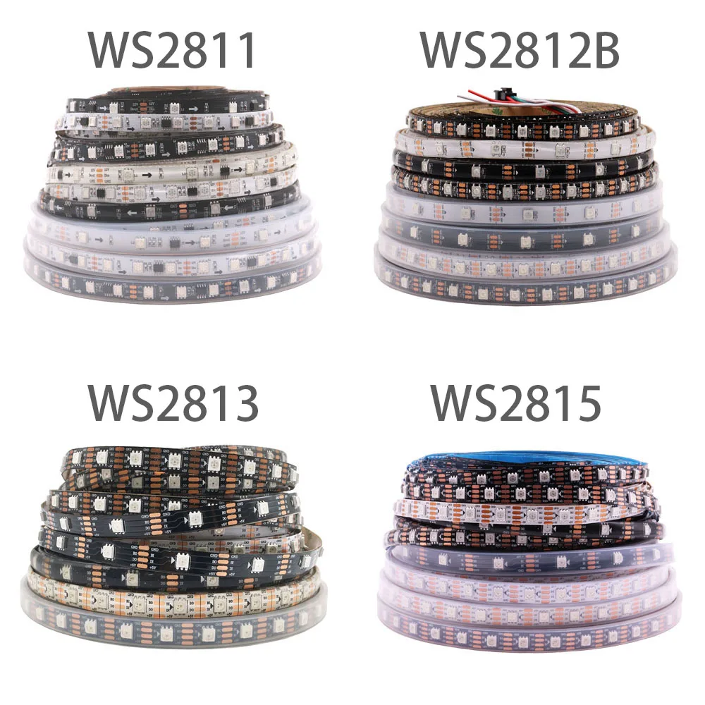 WS2811 WS2812B WS2813 WS2815 Pixel Smart RGB LED Strip WS2812 ...