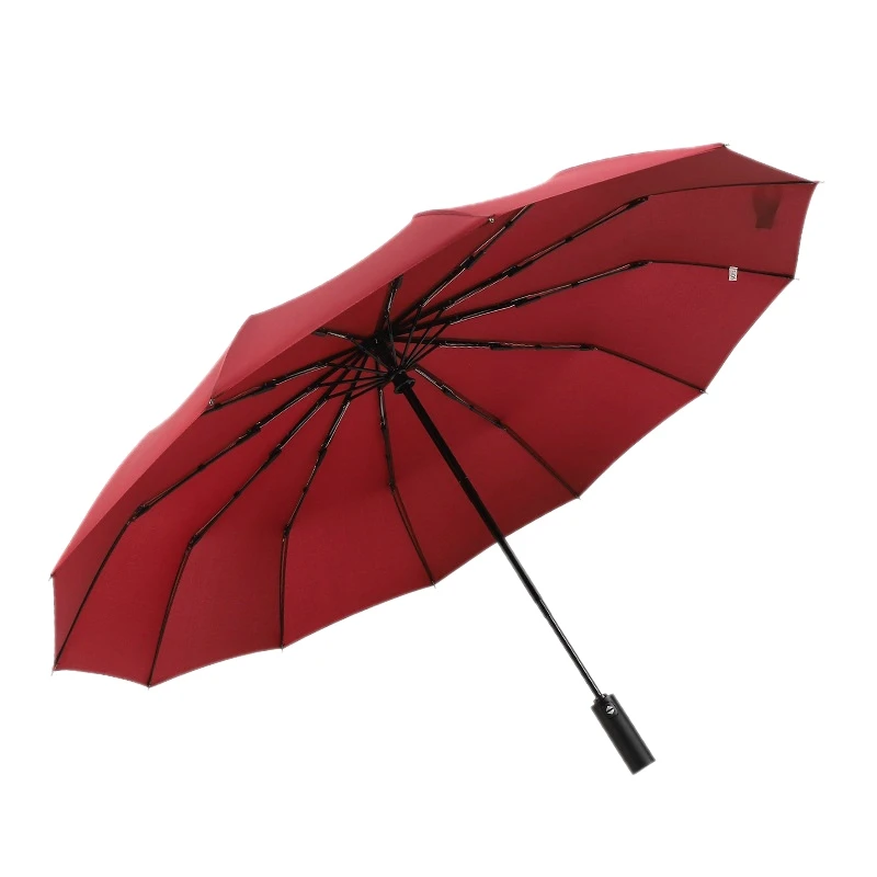 12-Ribs-Handheld-Folding-Umbrella-Windproof-Compact-Travel-Auto-Open ...