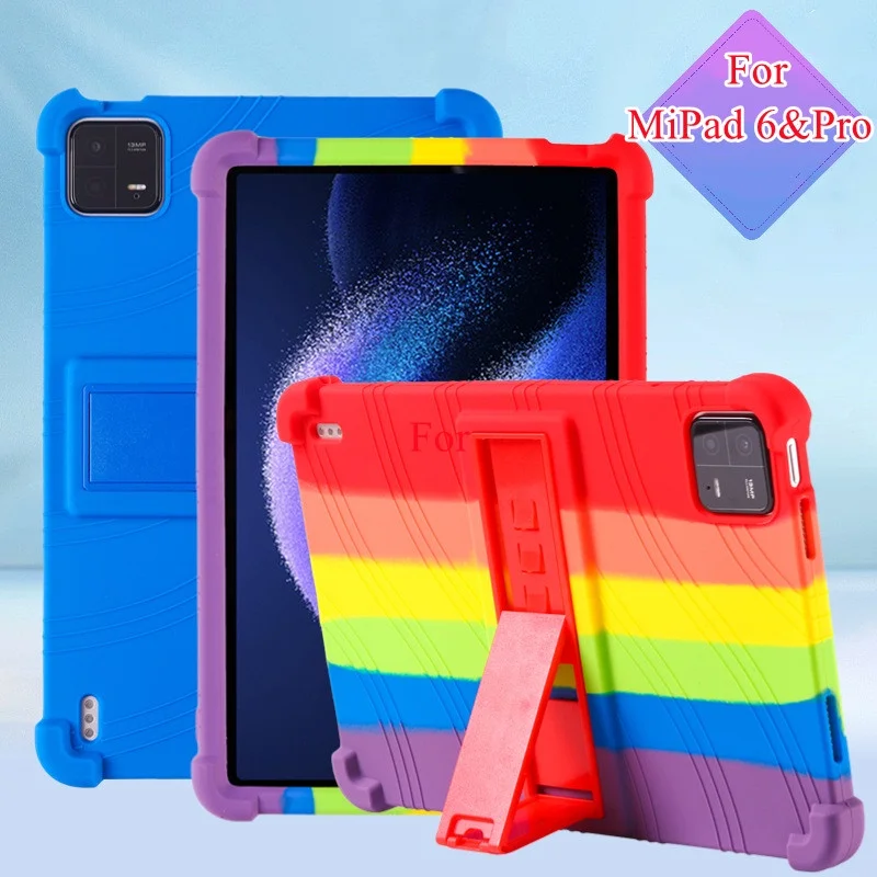 For-Xiaomi-Pad-6-Pro-Stand-Soft-Silicon-Cover-Adjustable-Kids-Tablet ...