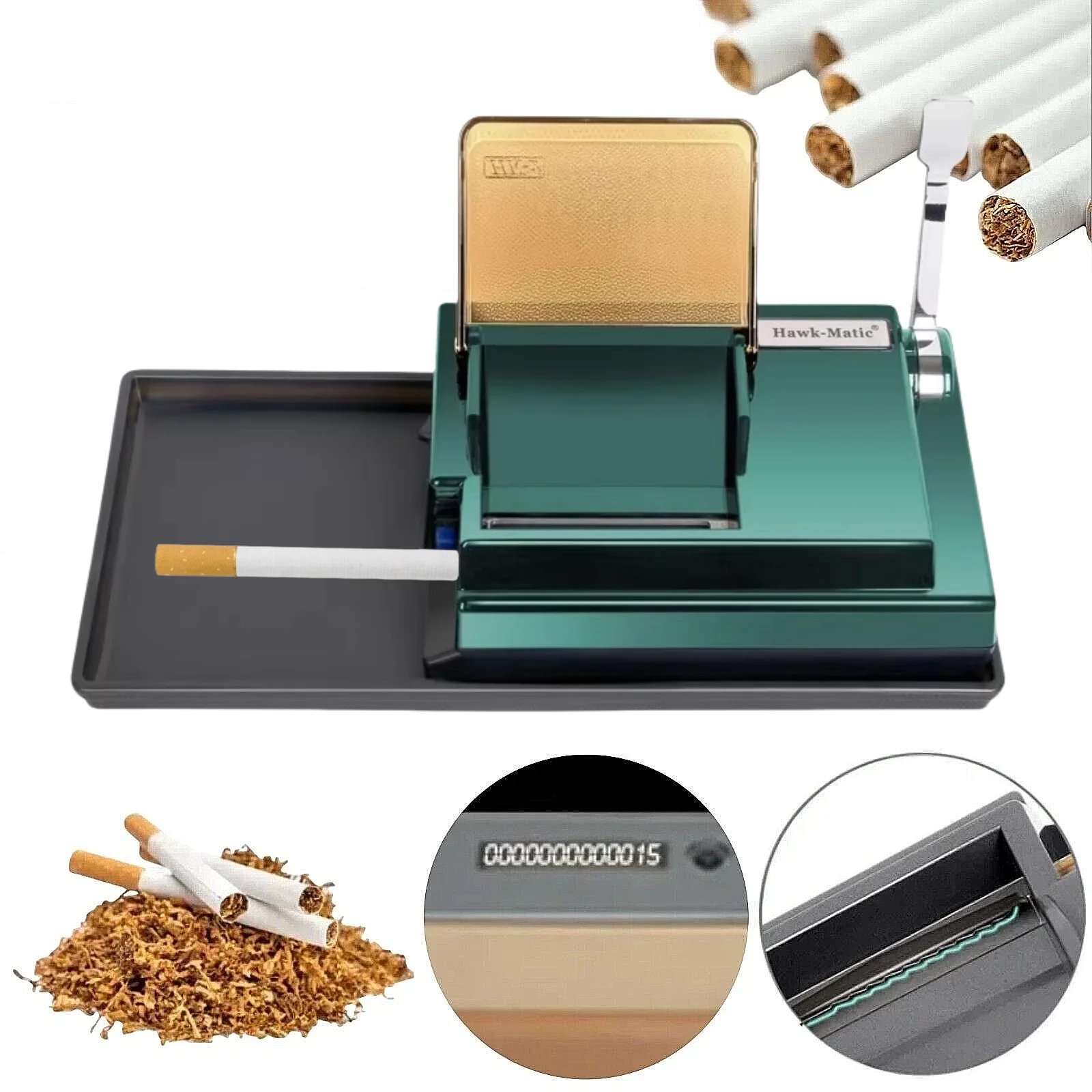 HK-2 Automatic Cigarette Injector Machine Filling Smoke 6.5/8mm Tube ...