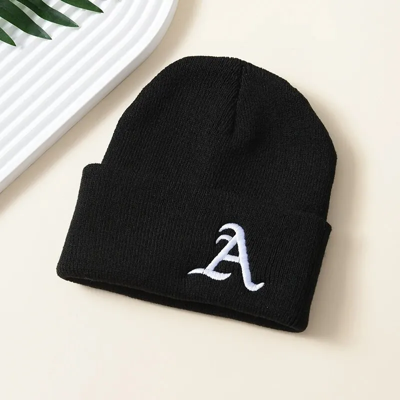 Winter-Warm-Casual-Bean-Hat-Short-Embroidered-Hip-Hop-Hat-Adult-Female ...