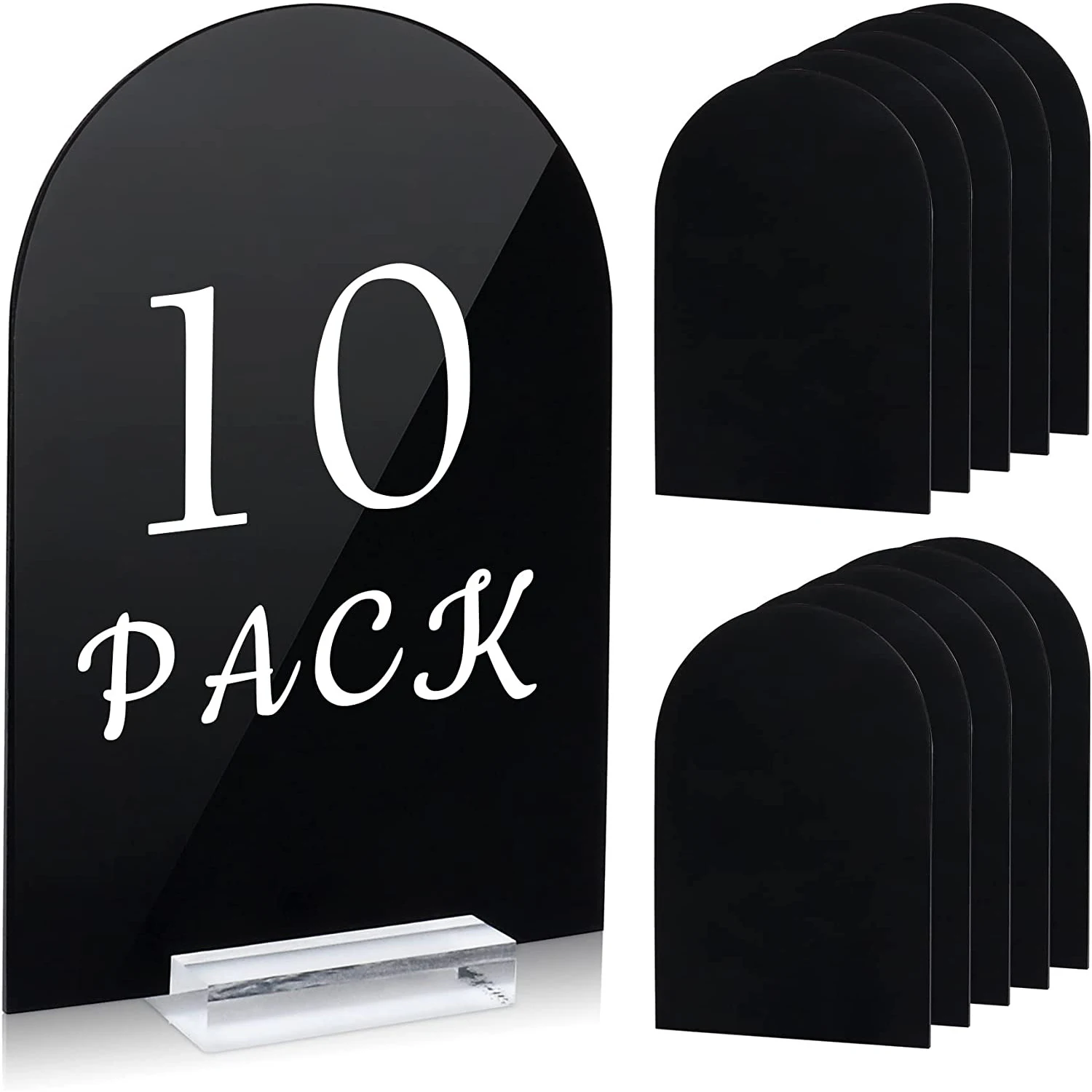 Blank Black Arch Acrylic Sign Sheet, DIY Acrylic Arch Table Numbers ...