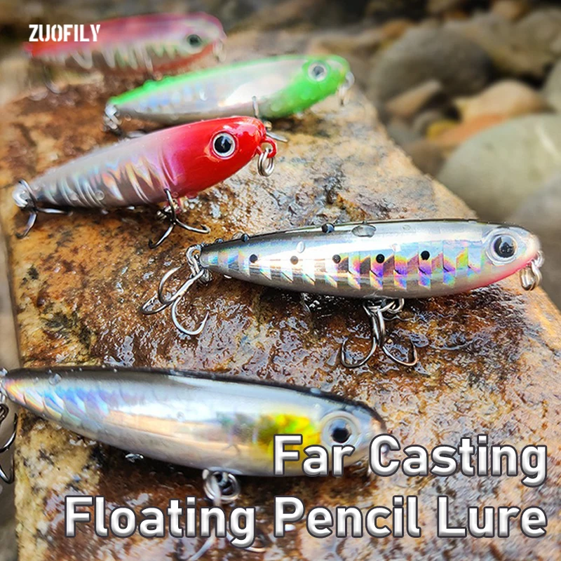 45mm 2.8g Mini Floating Pencil Lures Micro Topwater Fishing Bait ...