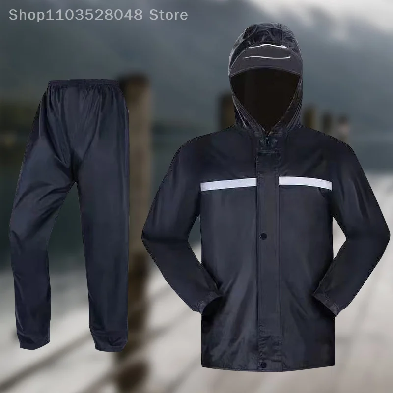 Adult-Thick-Waterproof-RainCoat-Rain-Coat-Motorcycle-Rainsuit ...
