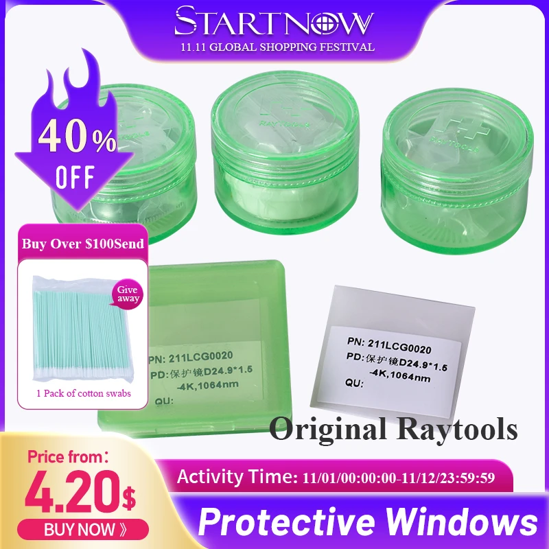 Raytools Original Protective Windows 37x7mm Laser Optical Protection ...