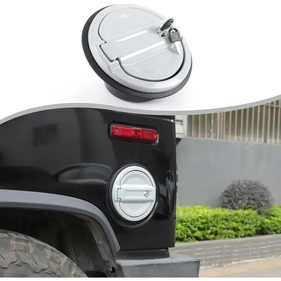 Locking Gas Tank Cap Cover for Hummer H2 2003-2009 Aluminum Alloy Fuel ...
