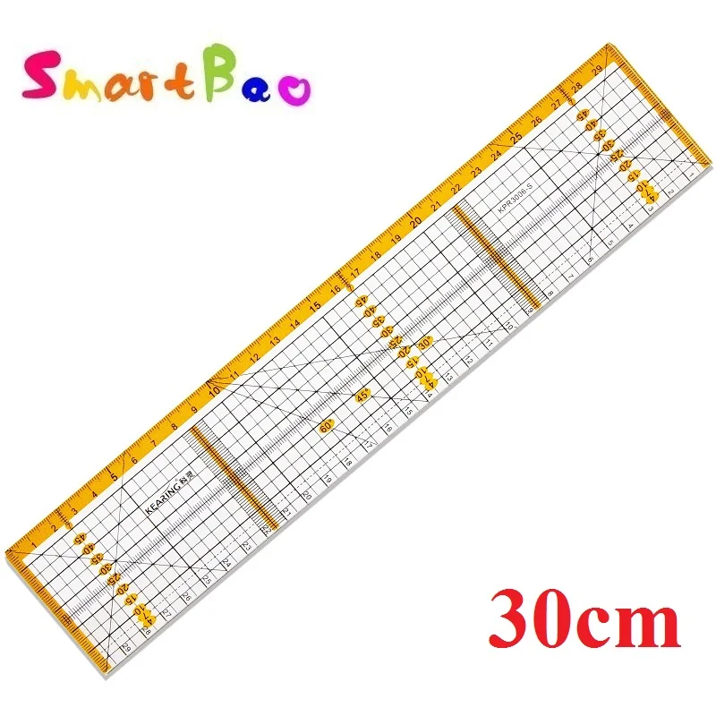 30cm-Acrylic-Tailor-s-Ruler-with-Reinforced-Steel-Edge-for-Blade ...